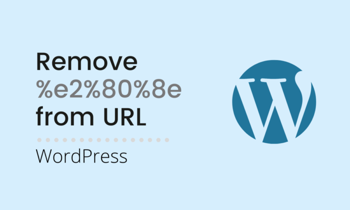 How to remove %e2%80%8e from URL - DoubtSolver